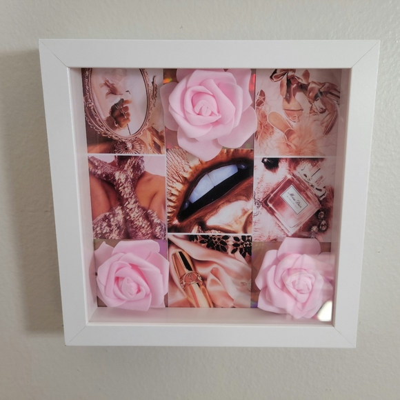 Wall Decor | Glam Rose Gold Photo Collage Shadow Box Wall Decor Glam ...